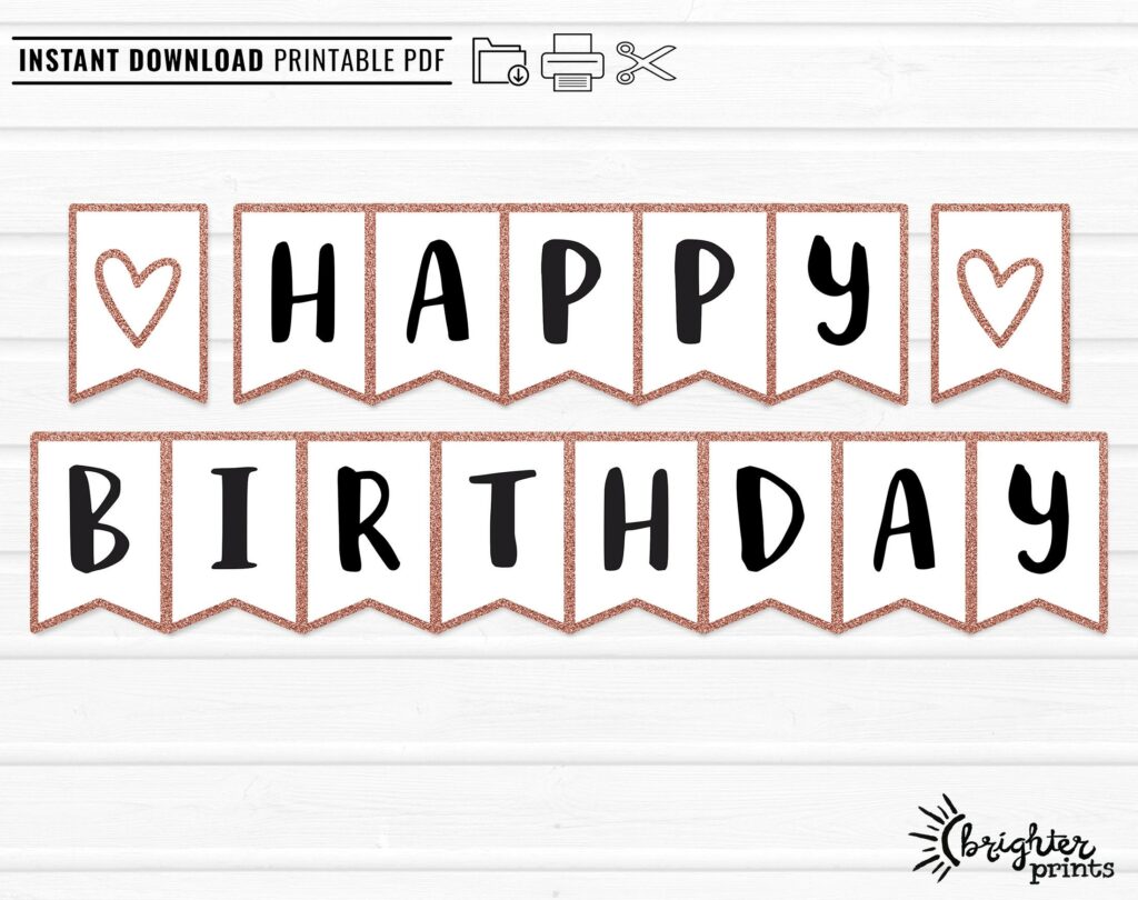 Happy Birthday Printable Banner: A Guide to Creating Memorable ...