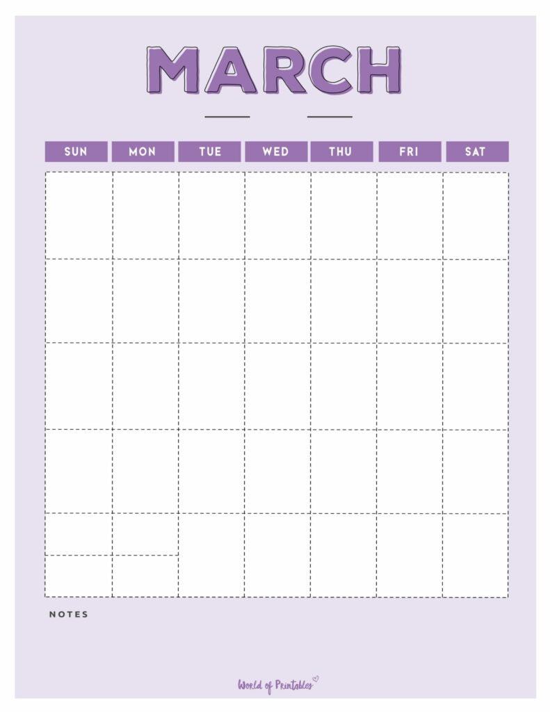 March Printable Calendar: A Versatile Tool for Organization, Promotion ...