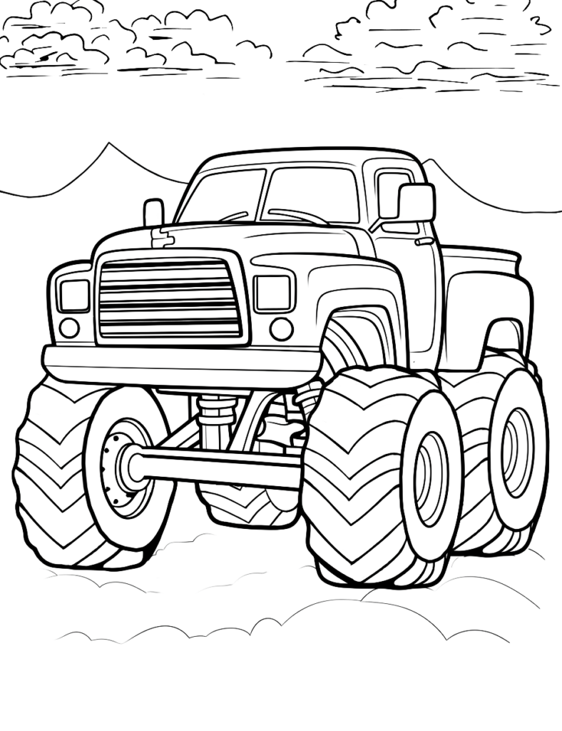 Printable Coloring Pages Monster Trucks: Unleash Your Child's ...
