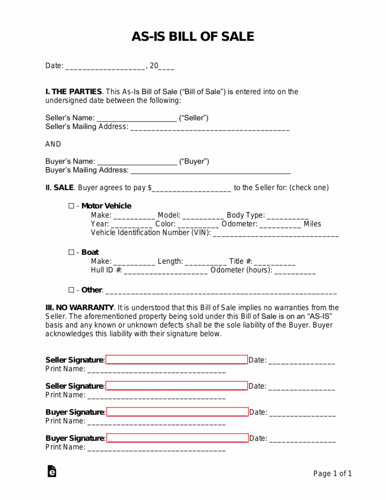 Printable As Is Form: The Ultimate Guide for Automotive Enthusiasts ...