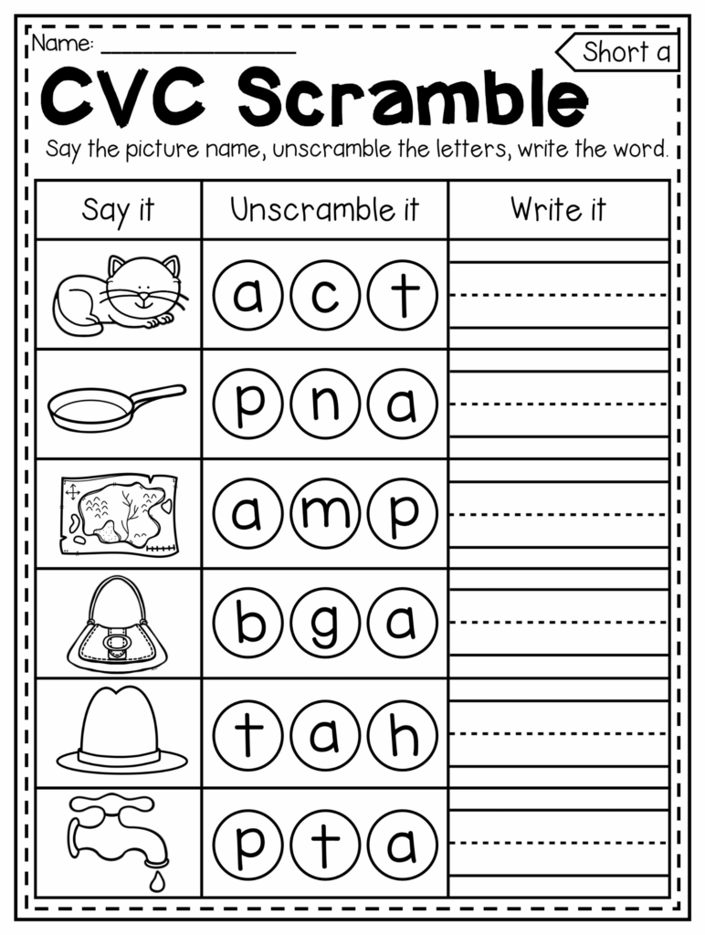 Cvc Words Worksheets Free Printable: Enhance Your Child's Literacy ...