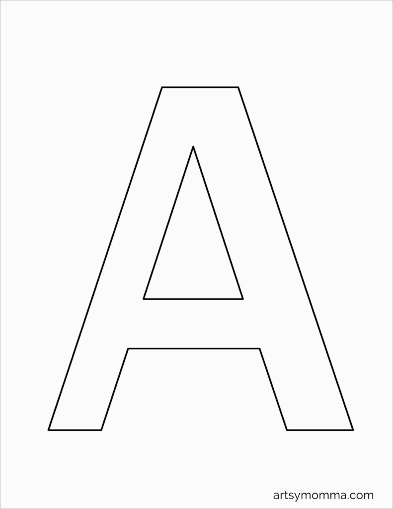 Printable Letter A Template: Perfect for Creative Projects ...