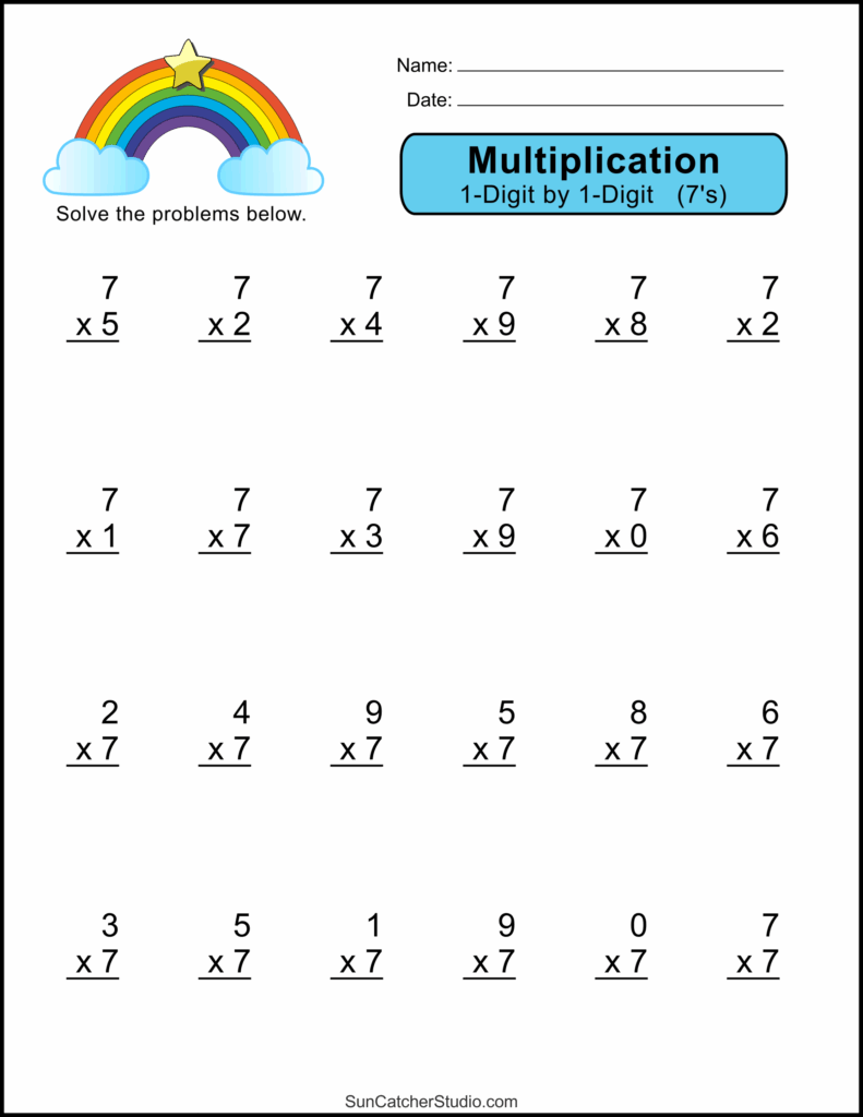 Free Printable Multiplication Worksheets: Enhance Learning and Practice ...